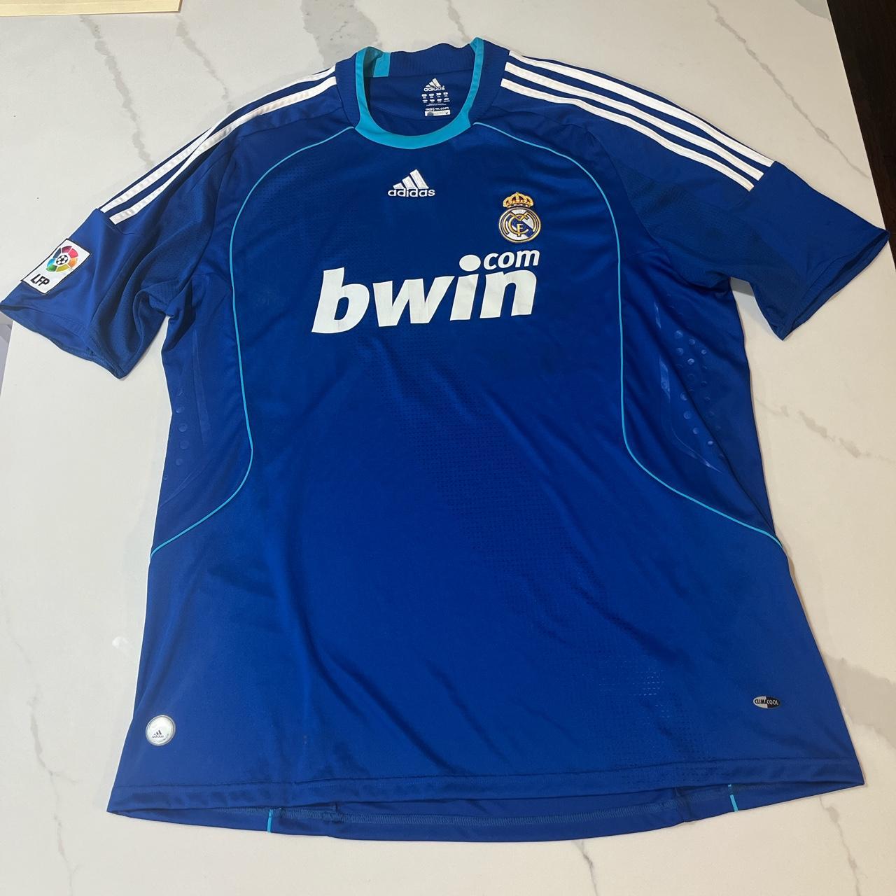 Vintage blue Real Madrid jersey kit •Sz 2XL •08-09... - Depop