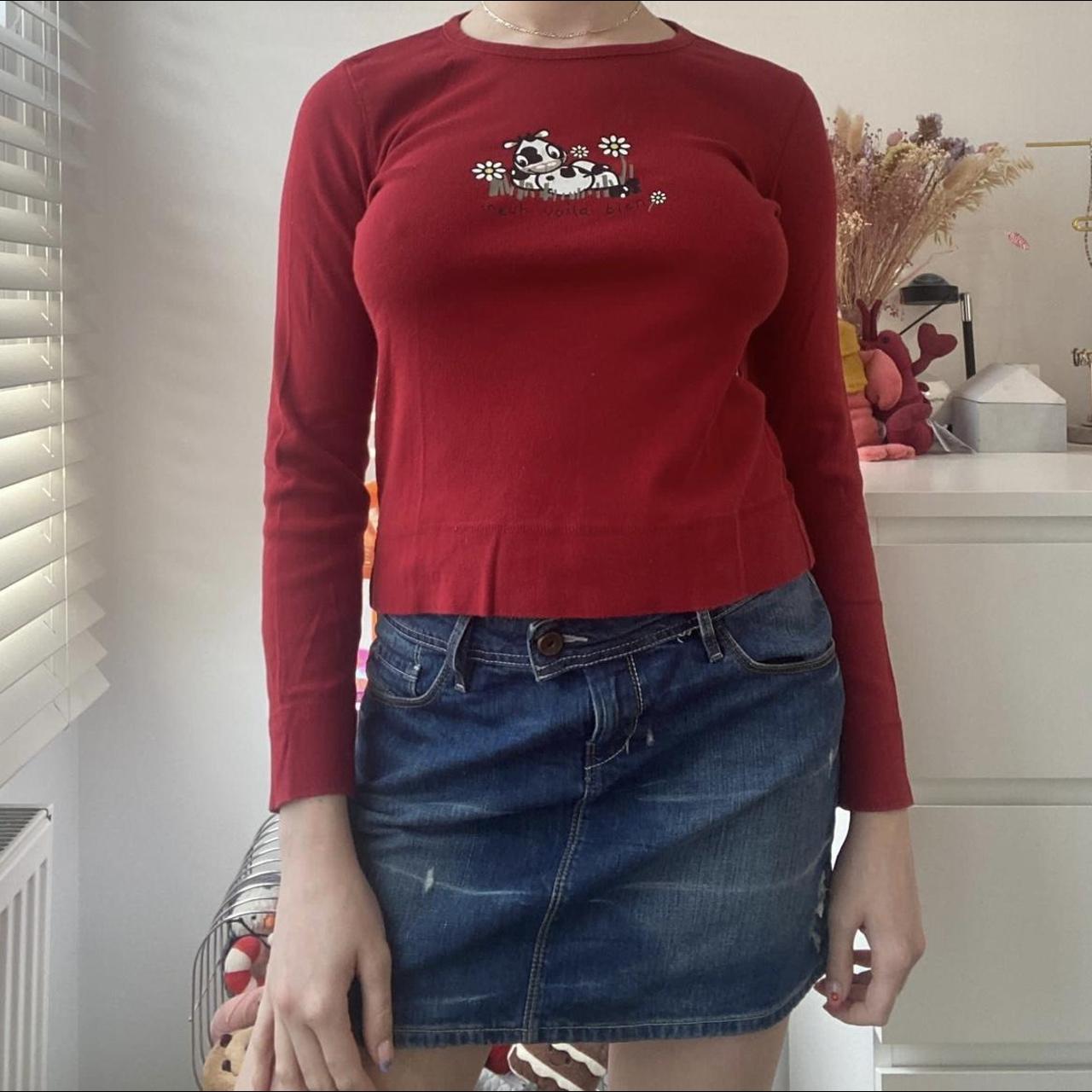 cache cache longsleeve Cow graphic longsleeve... - Depop