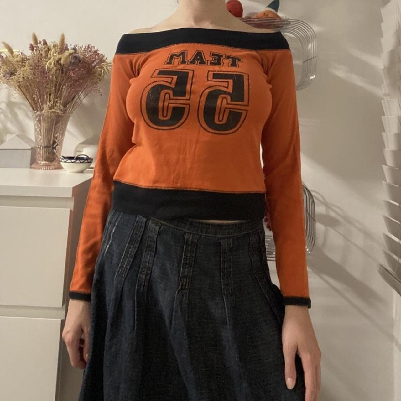 y2k archive longsleeve top y2k 00s collegiate style... - Depop