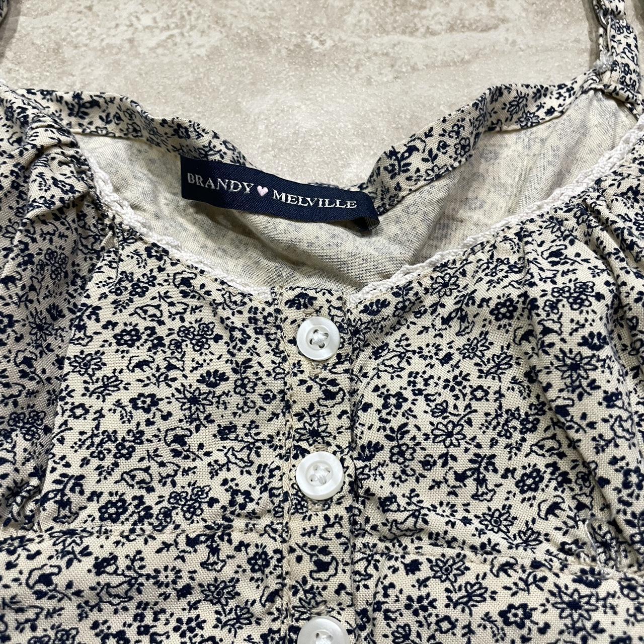 Cute brandy floral top (worn twice), ties in the... - Depop