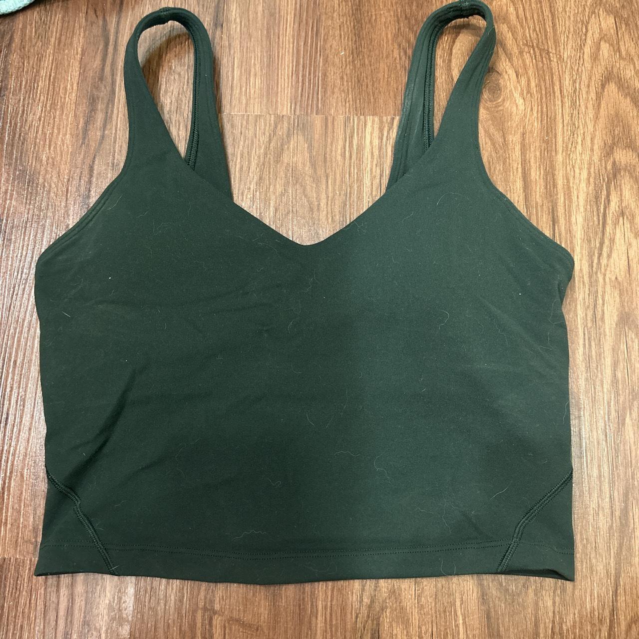 lululemon rainforest green align tank very comfy!!... - Depop