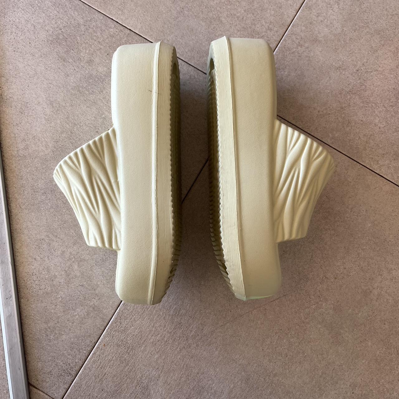 Pastel green platform slides - Depop