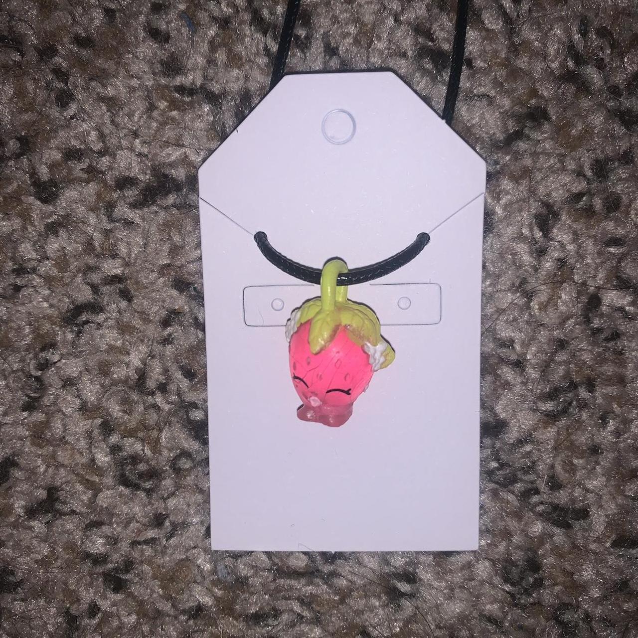 shopkins strawberry handmade necklace #shopkin... - Depop
