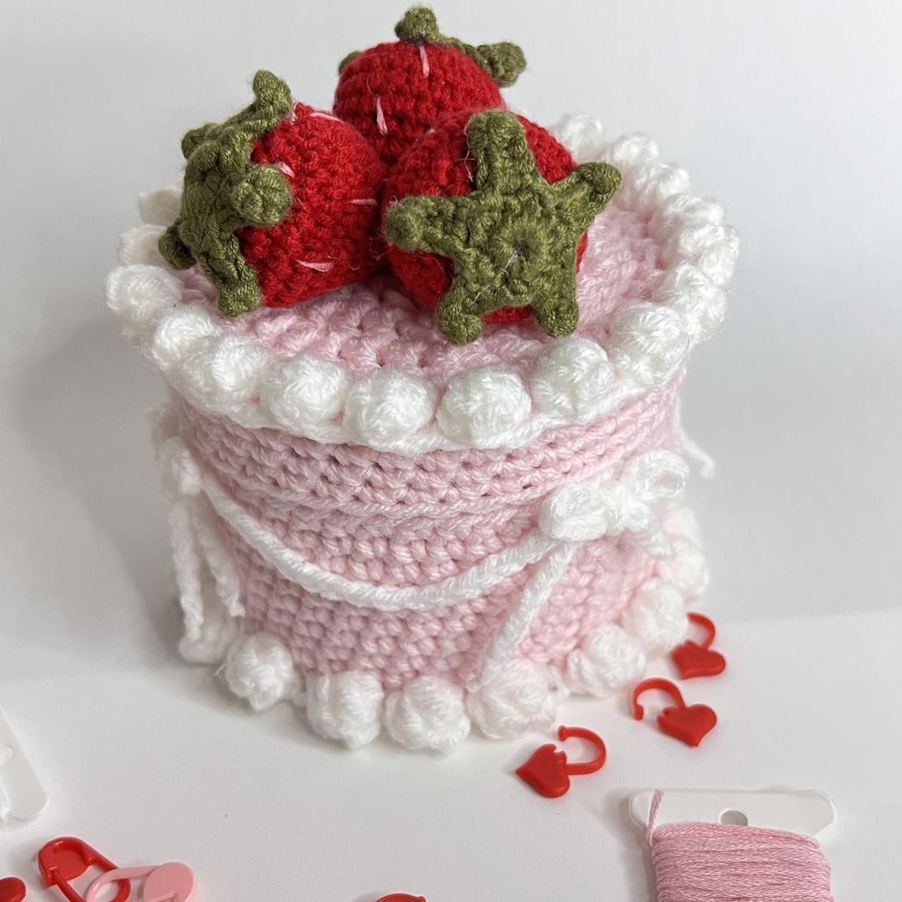 Mini Cake box (crochet) #crochet #gift #handmade - Depop