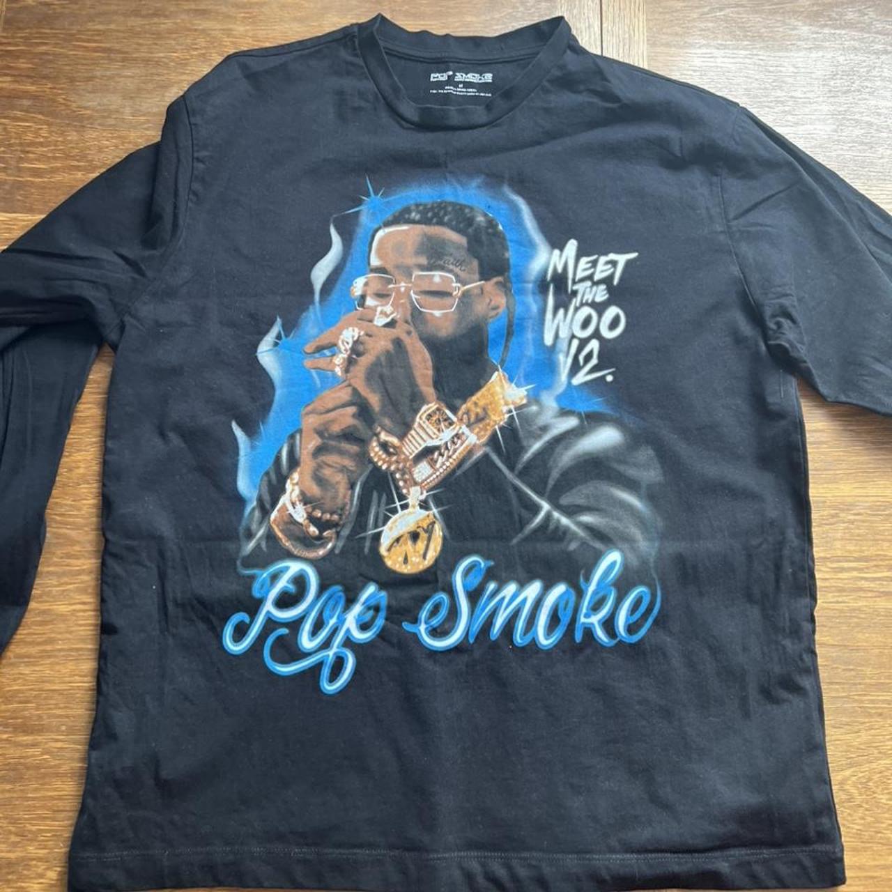 Pop smoke black merch T Size:M Any questions feel... - Depop