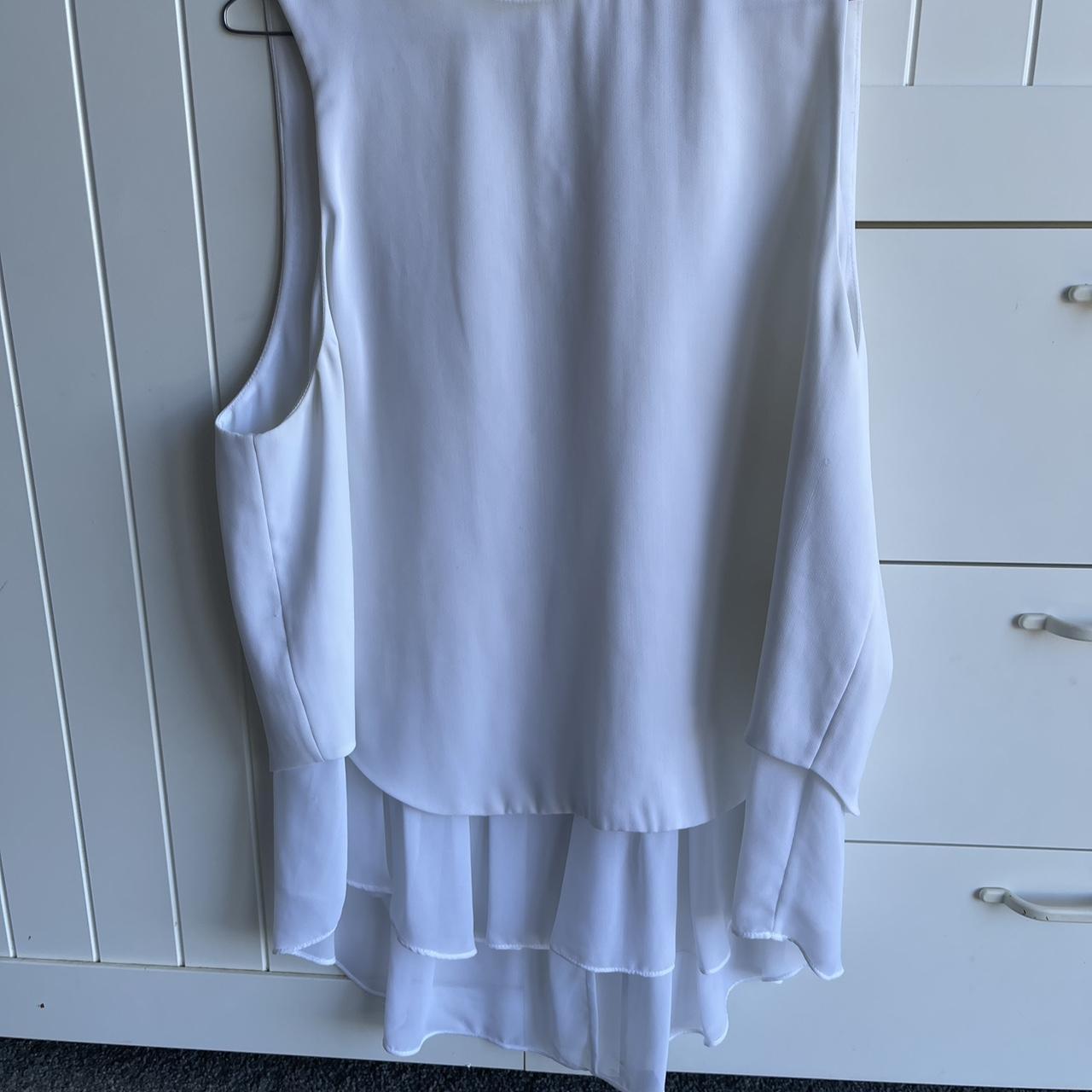 White Witchery top. Very feminine with white chiffon... - Depop
