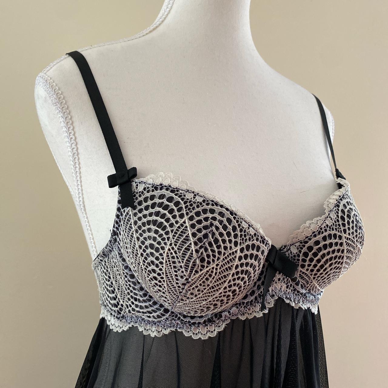 Black lace lingerie 🩶 Brand: bras and things... - Depop