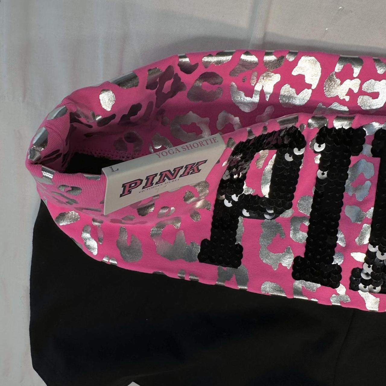 Victoria's Secret PINK foldover yoga shortie shorts... | Depop