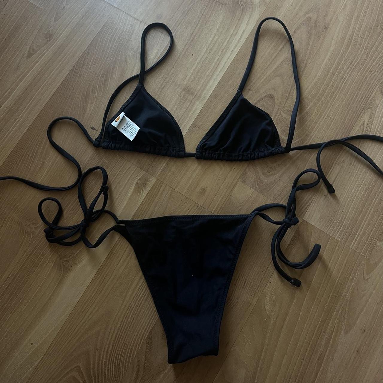 Tropic of C black triangle bikini from revolve... - Depop