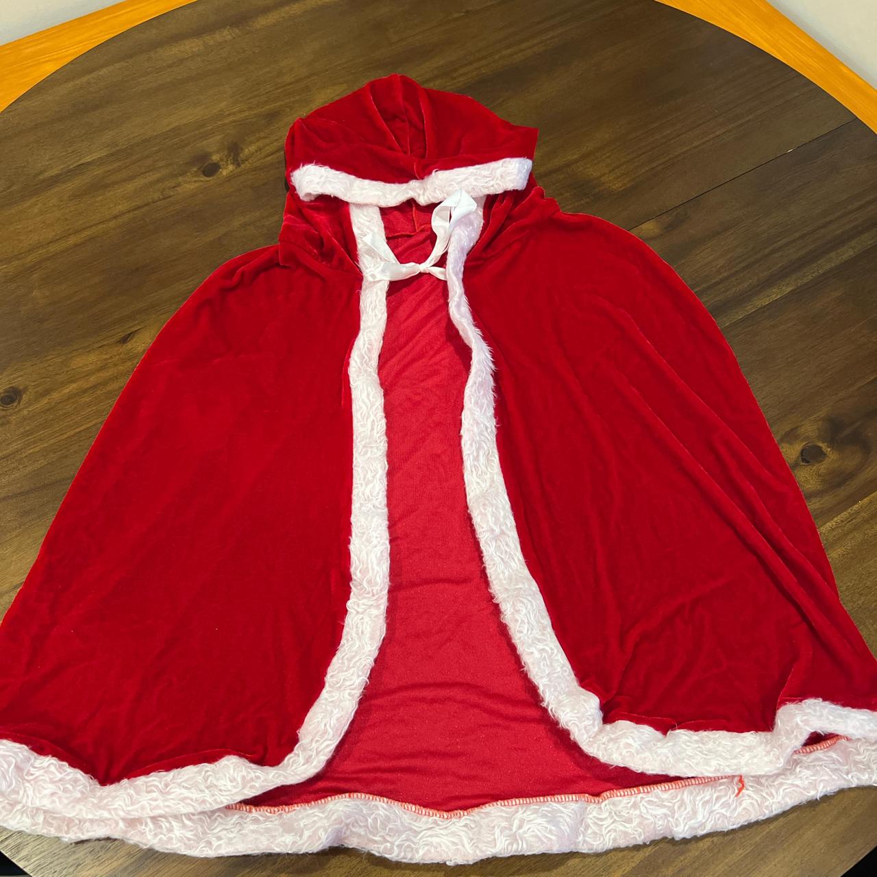 Christmas caplet excellent condition one size red... | Depop