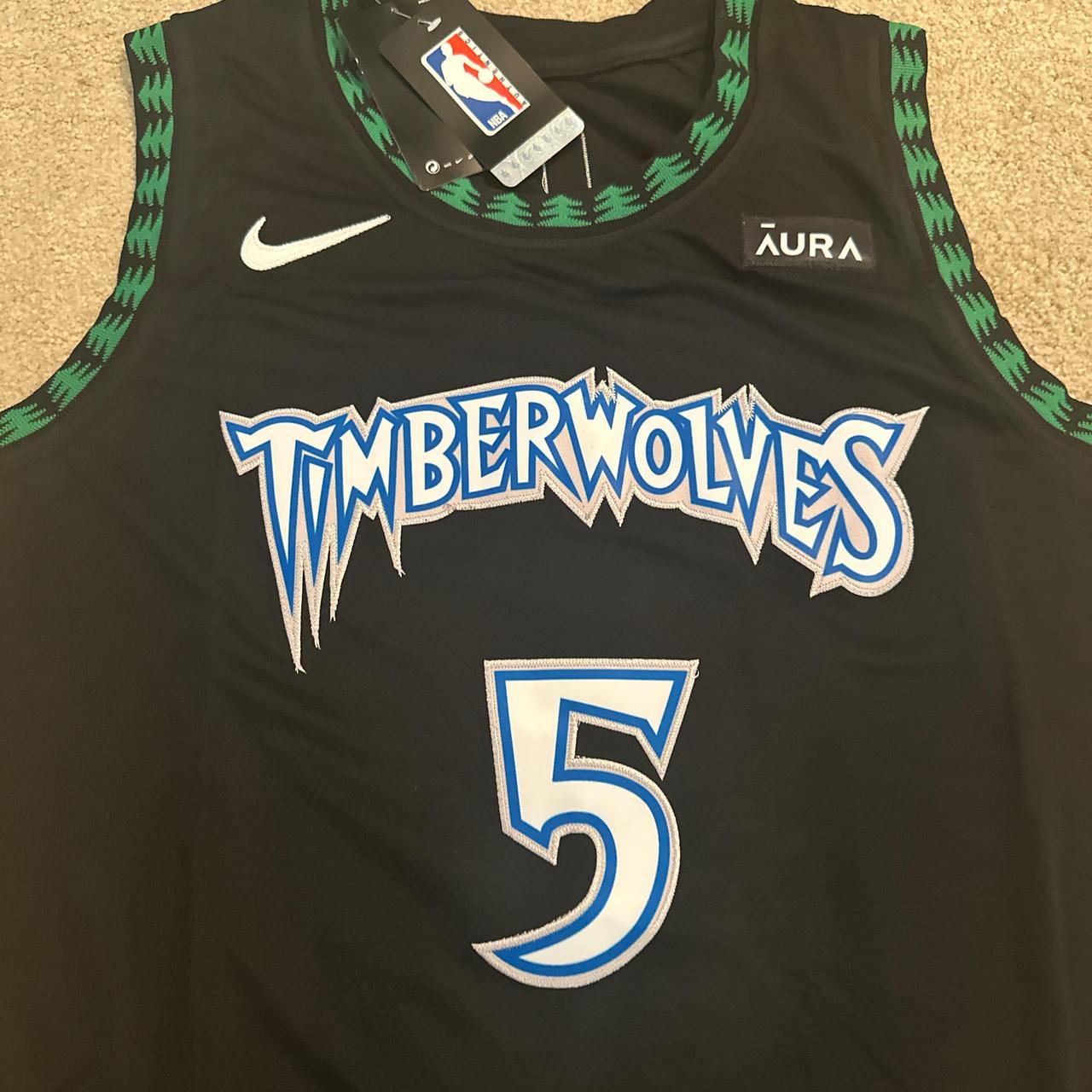 Anthony Edwards Minnesota Timberwolves Retro NBA... - Depop