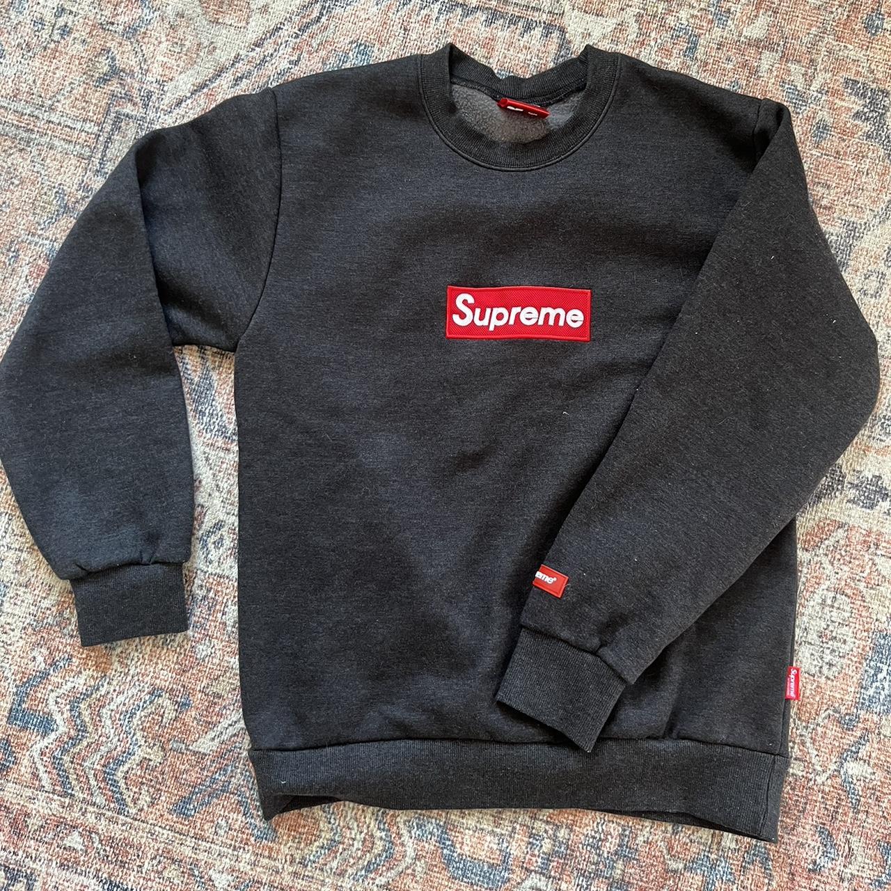 Supreme pullover sweatshirt, listed as XL but would... - Depop
