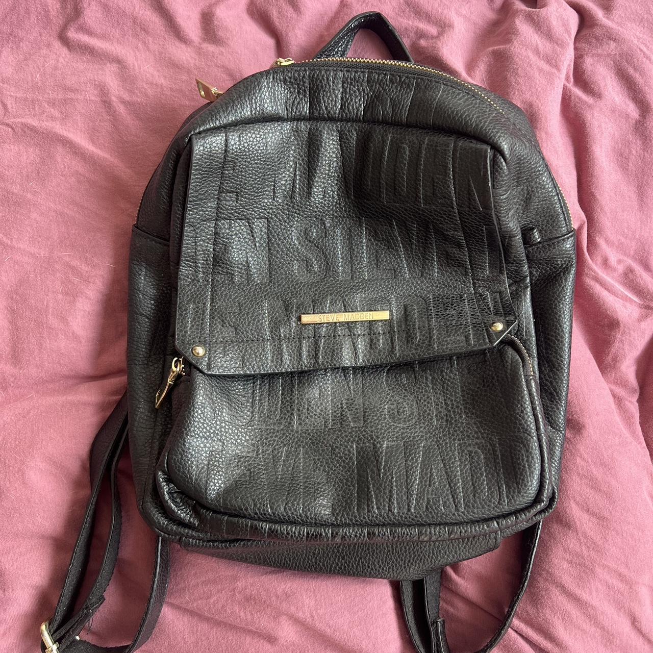 Steve Madden small leather backpack. - Depop