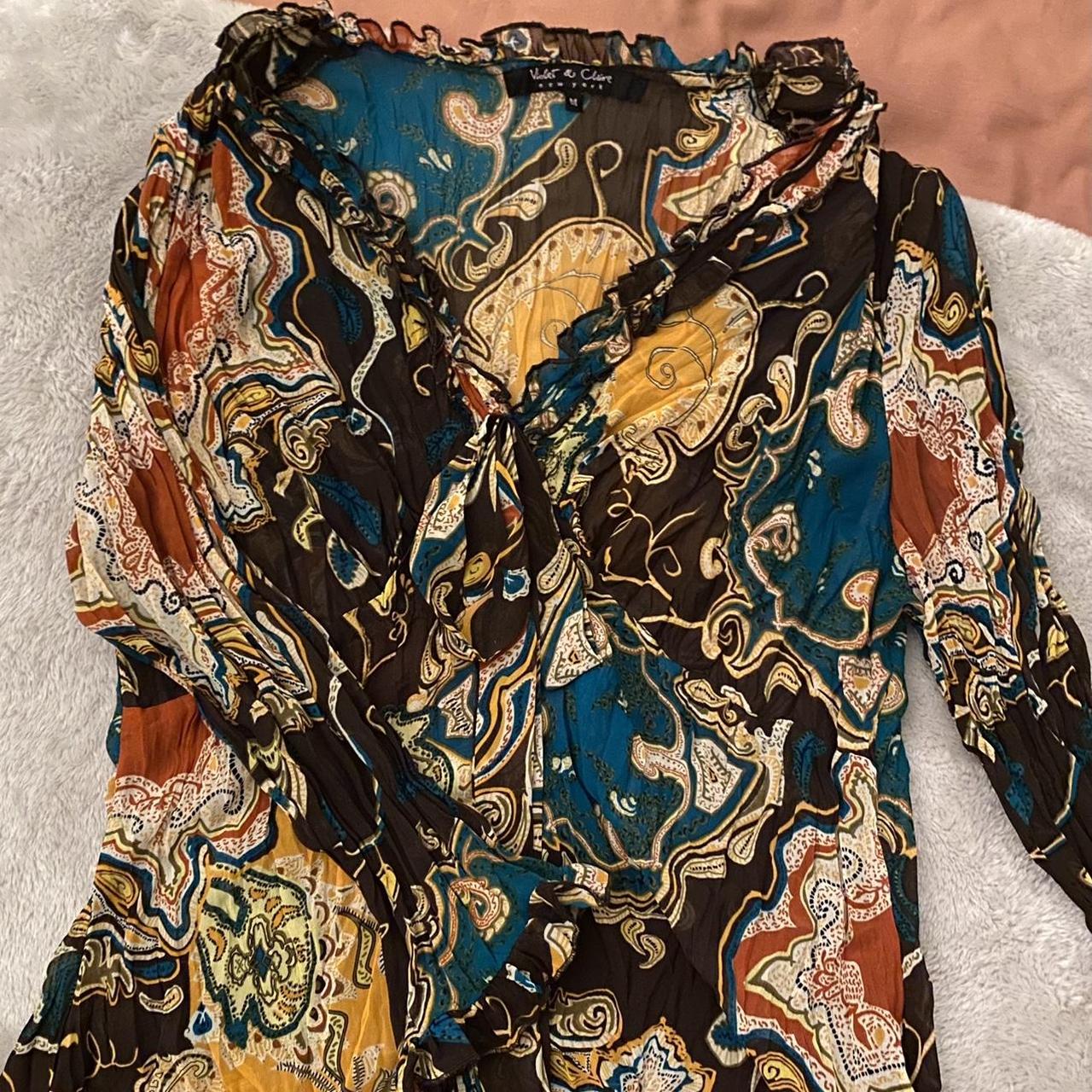 Gorgeous ruffled crinkle blouse from the early... | Depop