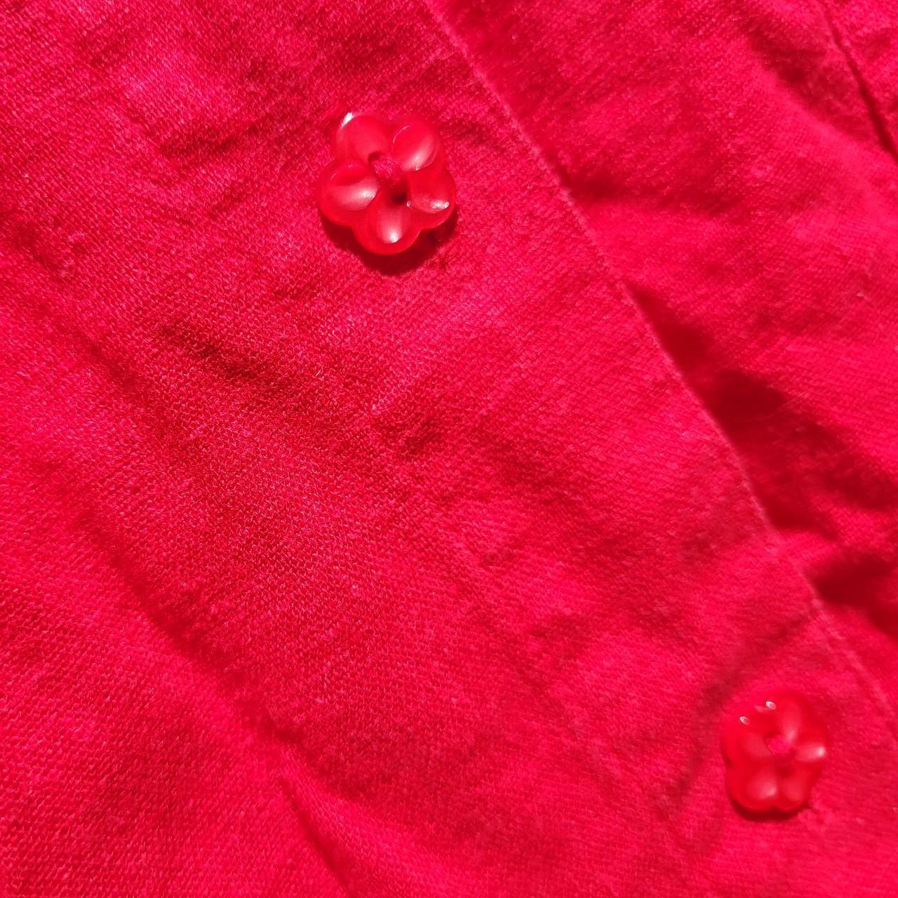 The perfect bright red blouse unique yet functional... - Depop