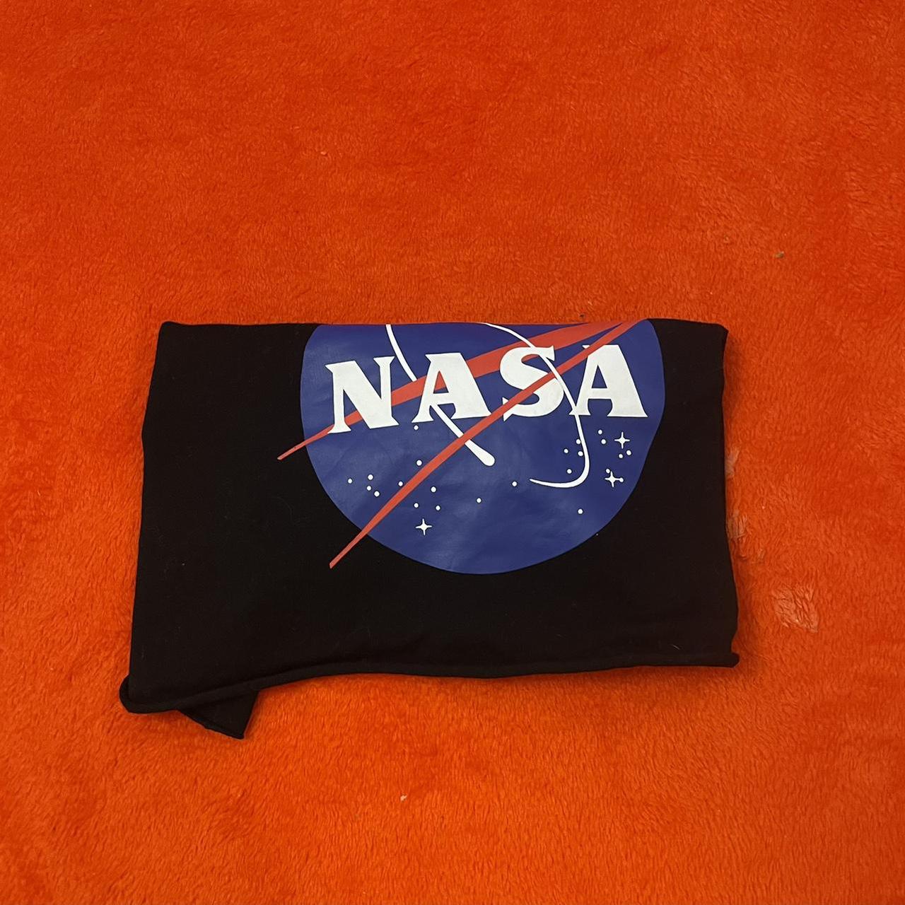 SHEIN NASA Black Overly Cropped T-Shirt ONLY US... - Depop