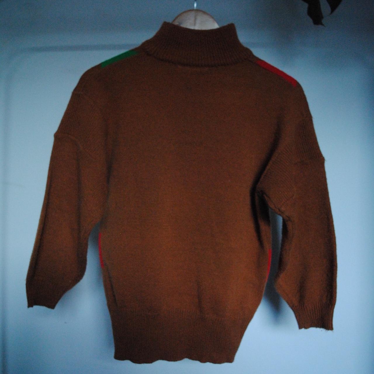 VINTAGE RETRO JUMPER Material: wool. Knitted... | Depop