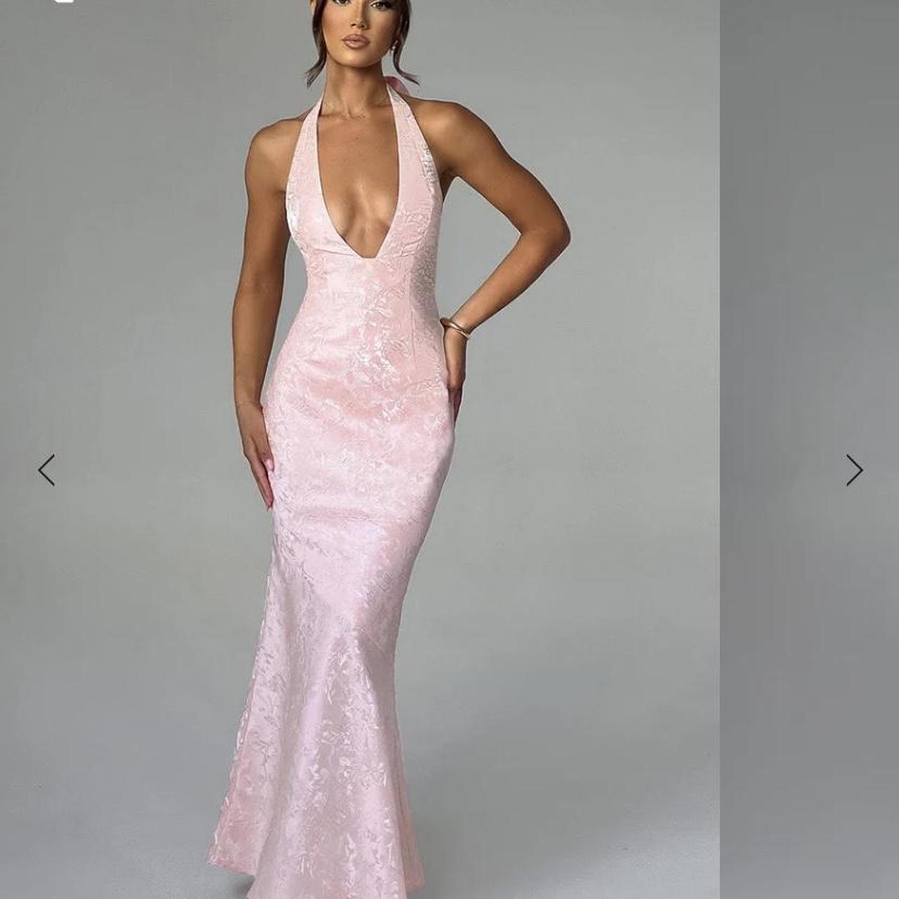 Babyboo Josephine pink halter neck maxi dress #glamour | Depop