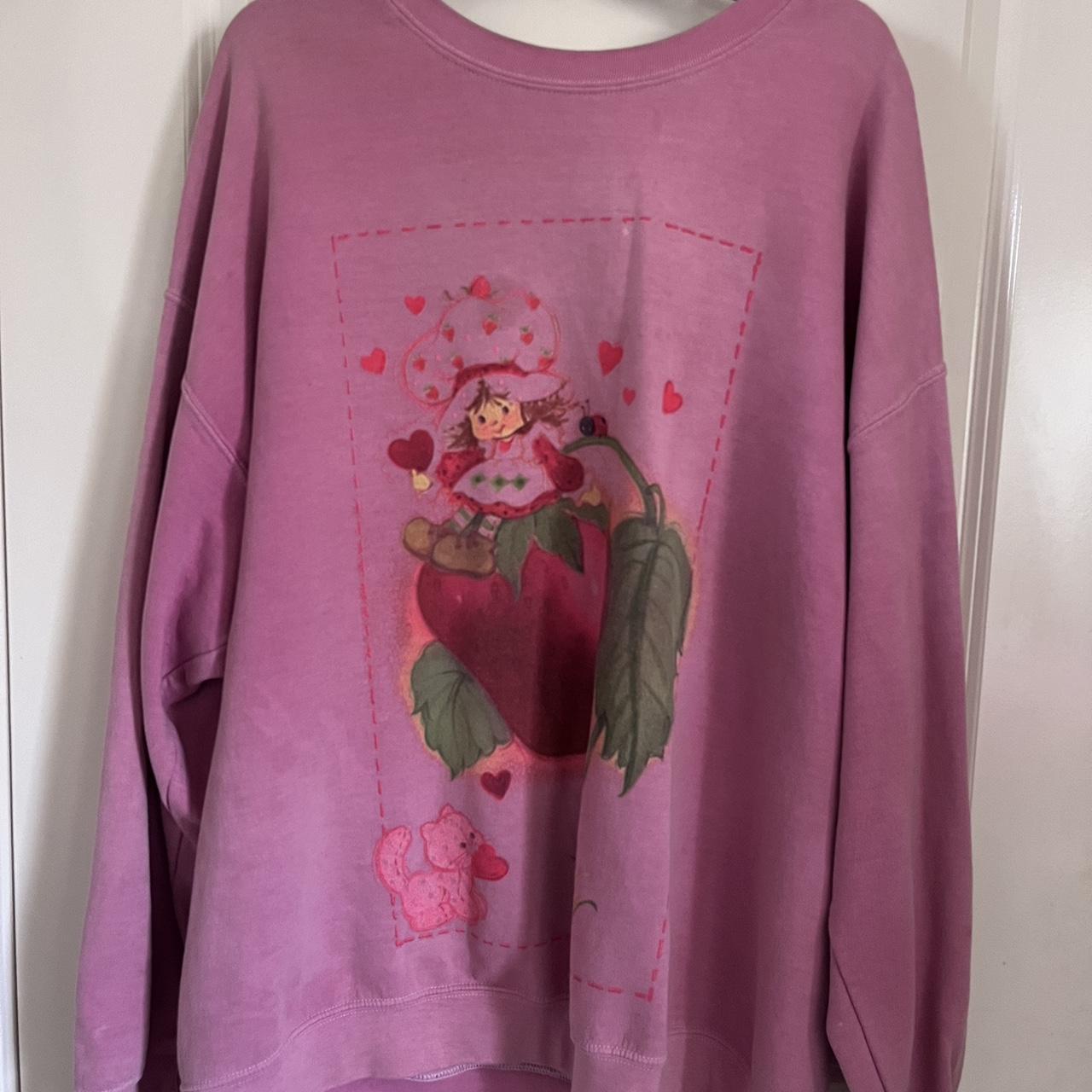 Strawberry shortcake pink crewneck Pacsun - Depop