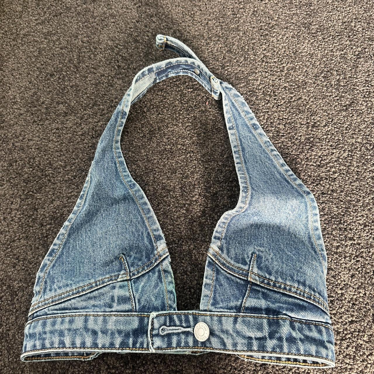 Glassons denim halter top Worn once Xs / 6 - Depop