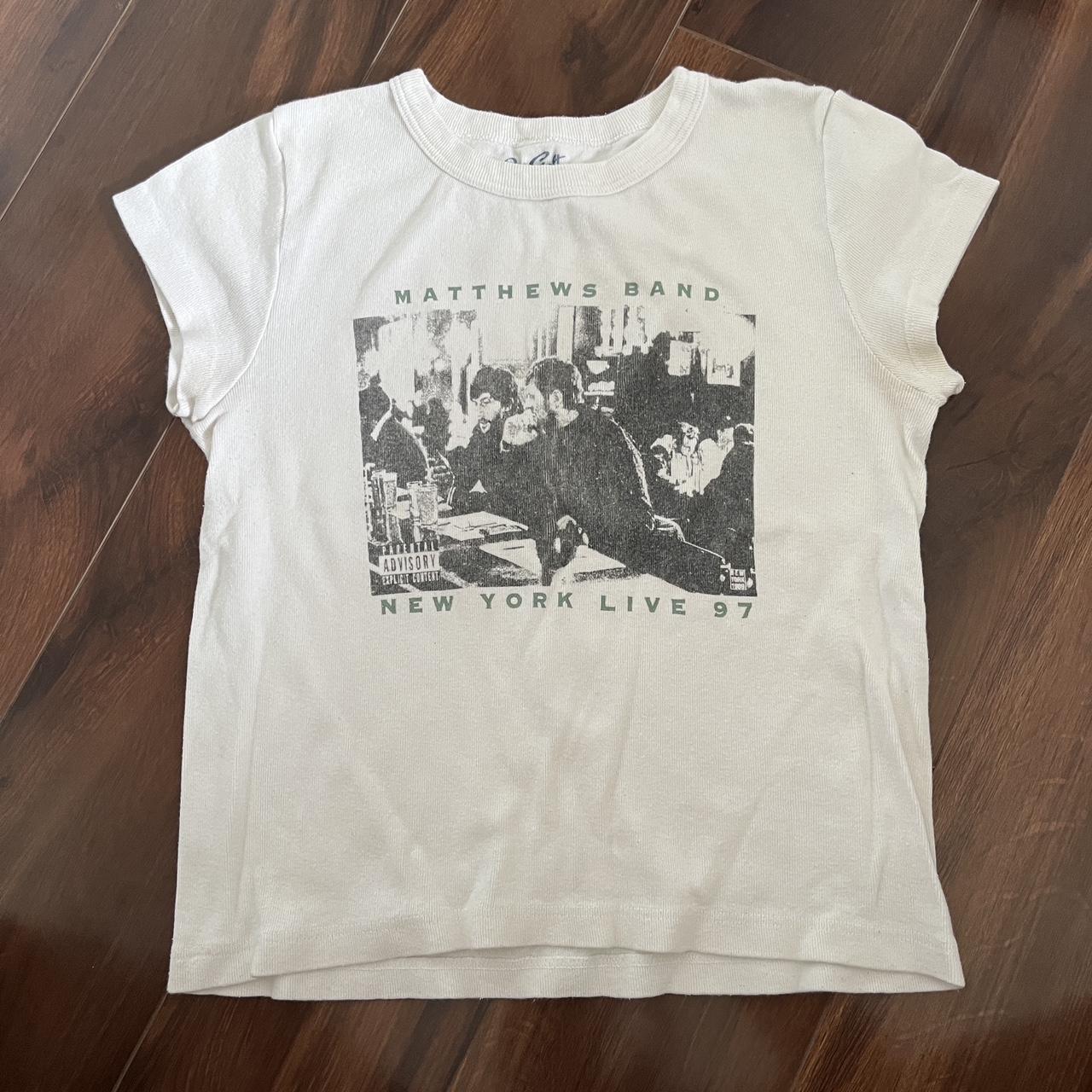 Brandy Melville Matthew’s Band baby tee Fits S-M #y2k - Depop