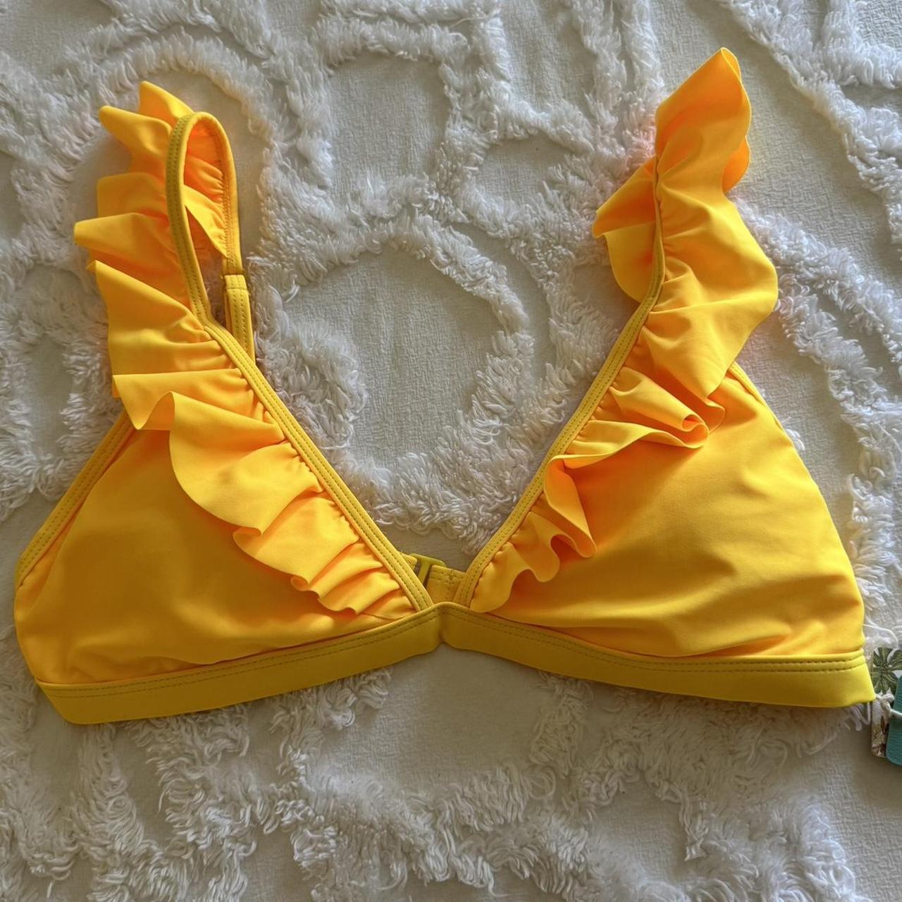 Yellow Ruffle Bikini Set Brand new with tags - Depop