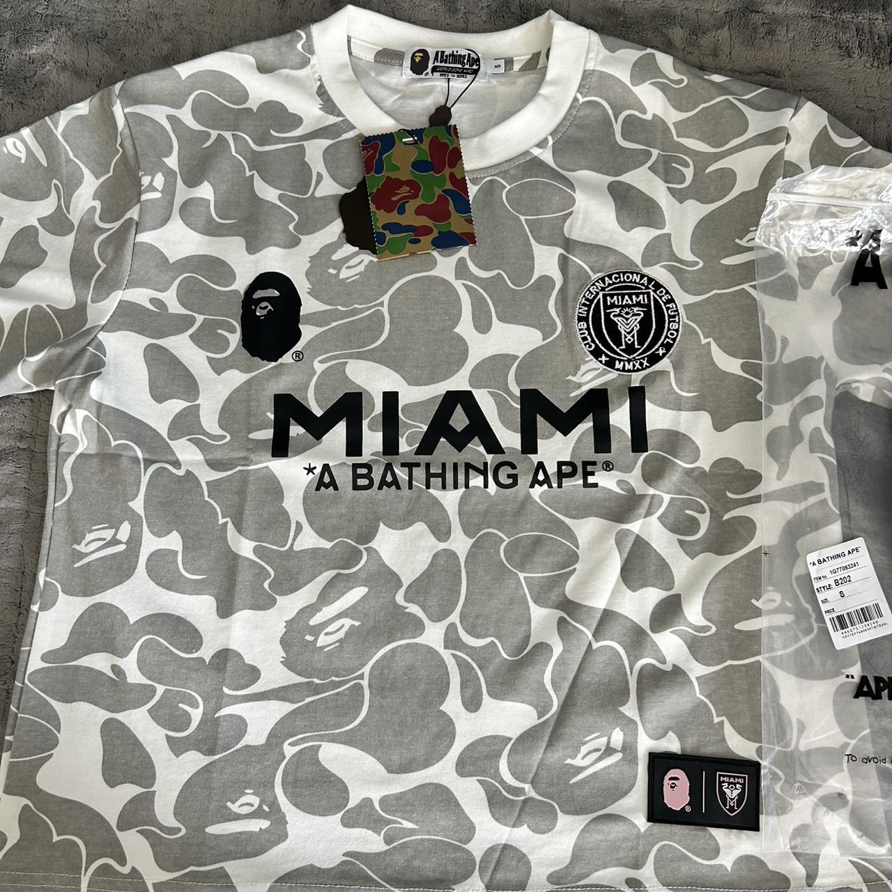 BAPE® x Inter Miami CF Camo Tee Size:... | Depop