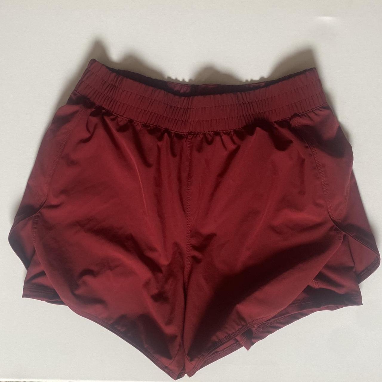 dark red activewear / sports shorts. Women’s... - Depop