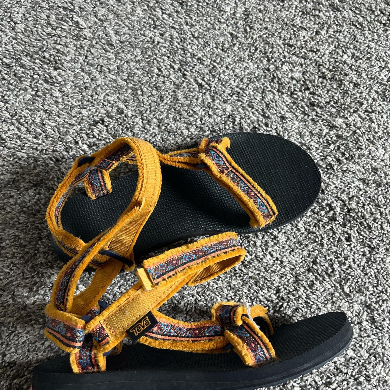 Teva Women's Yellow Sandals | Depop