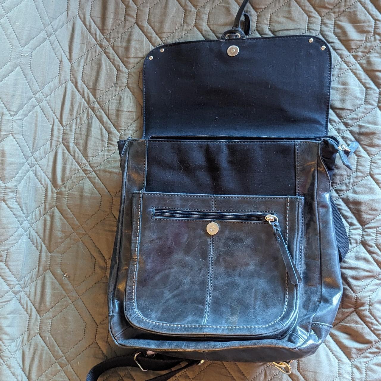 The Sak black leather convertible backpack. There... - Depop