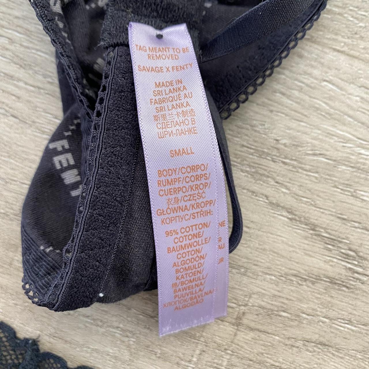 Savage x Fenty Women's Black and Grey Bra | Depop