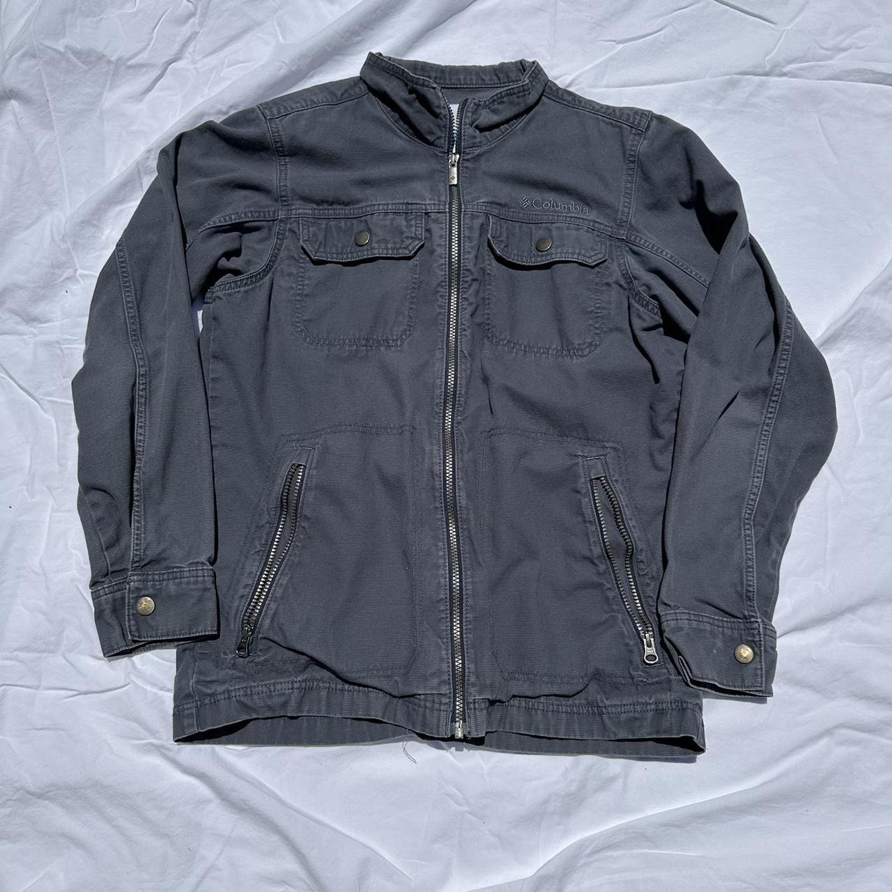 Gray Tactical Columbia Jacket Size S a lot of... - Depop