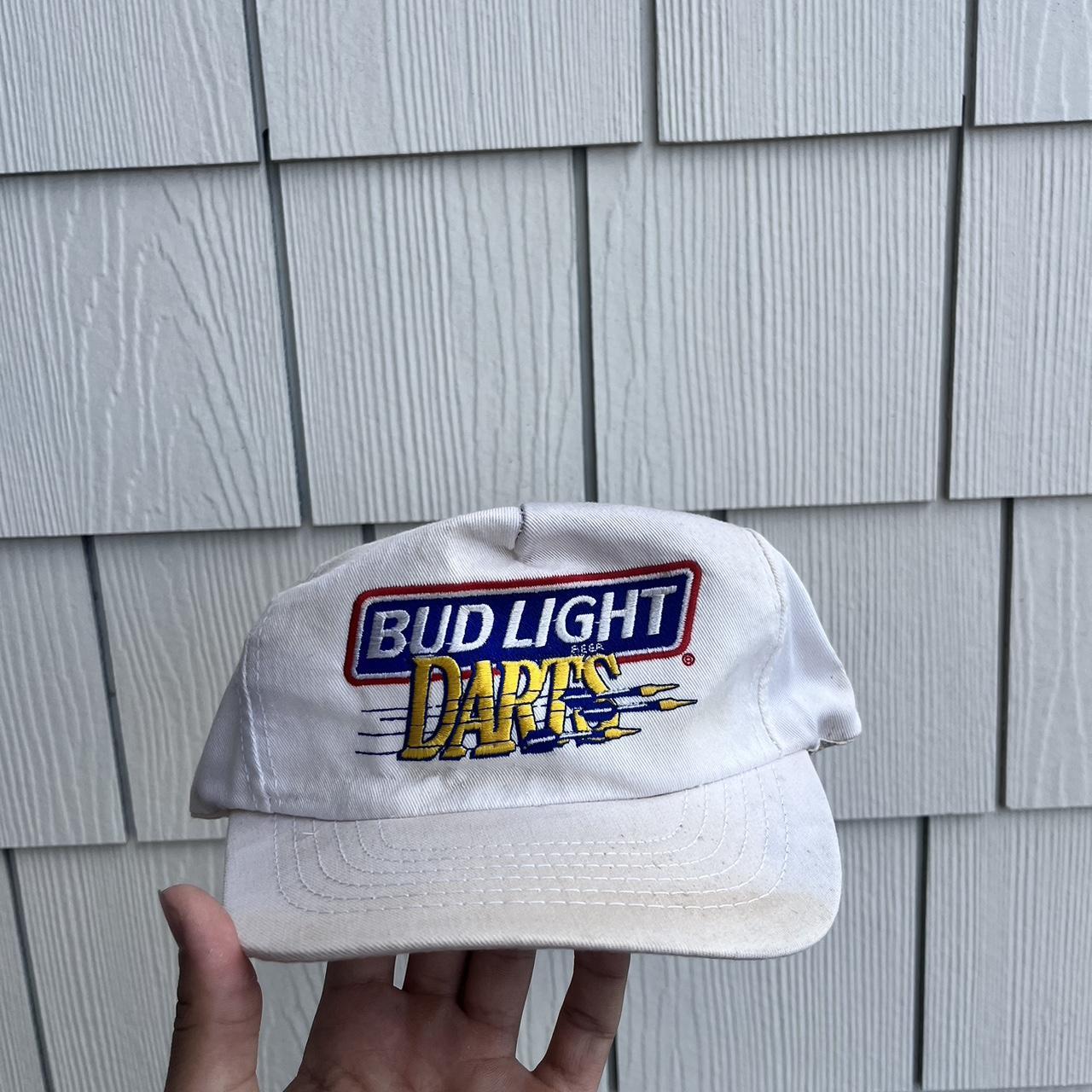 Vintage 90s rare bud light beer darts snapback In... - Depop