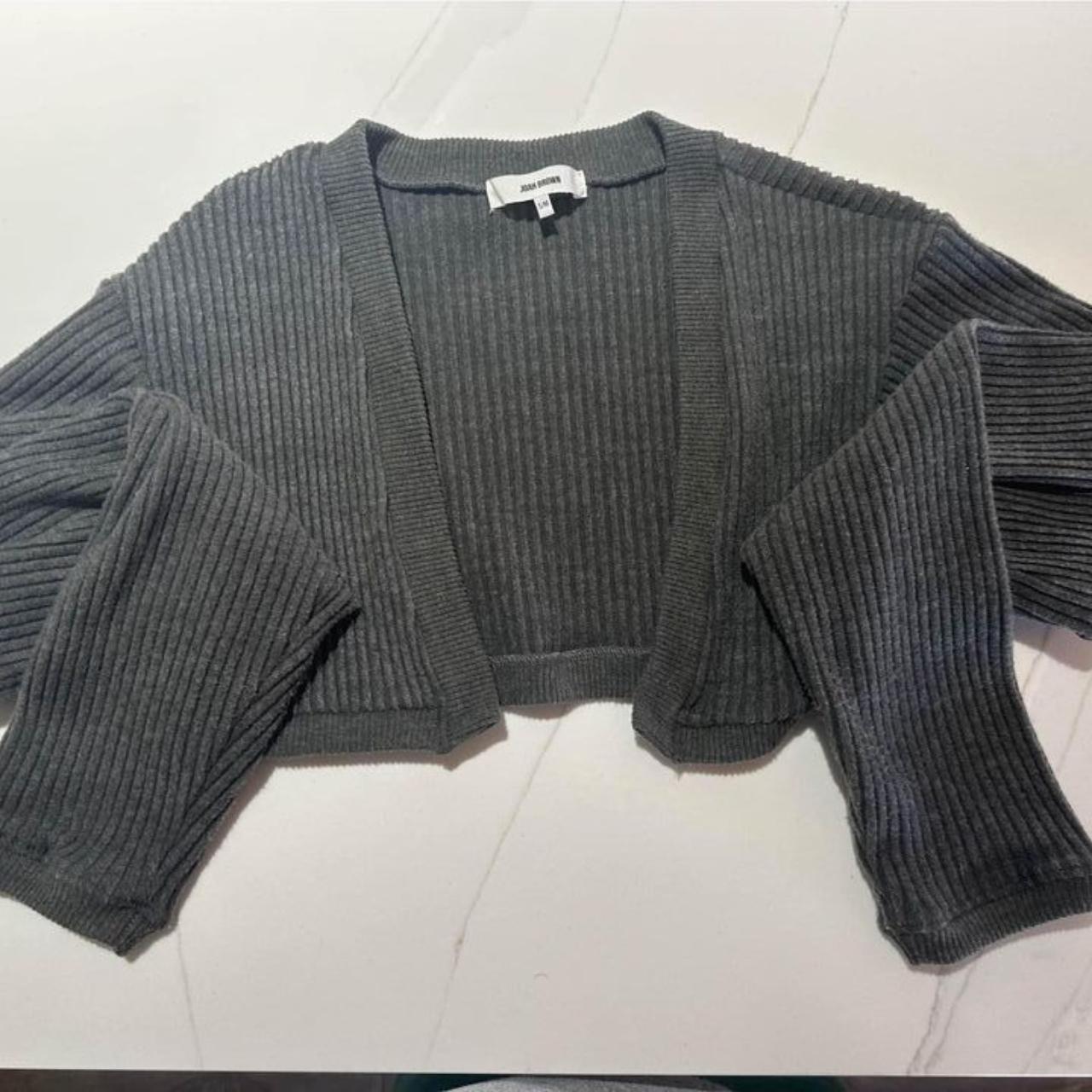 Grey Joah Brown shall. size small/medium. only worn... - Depop