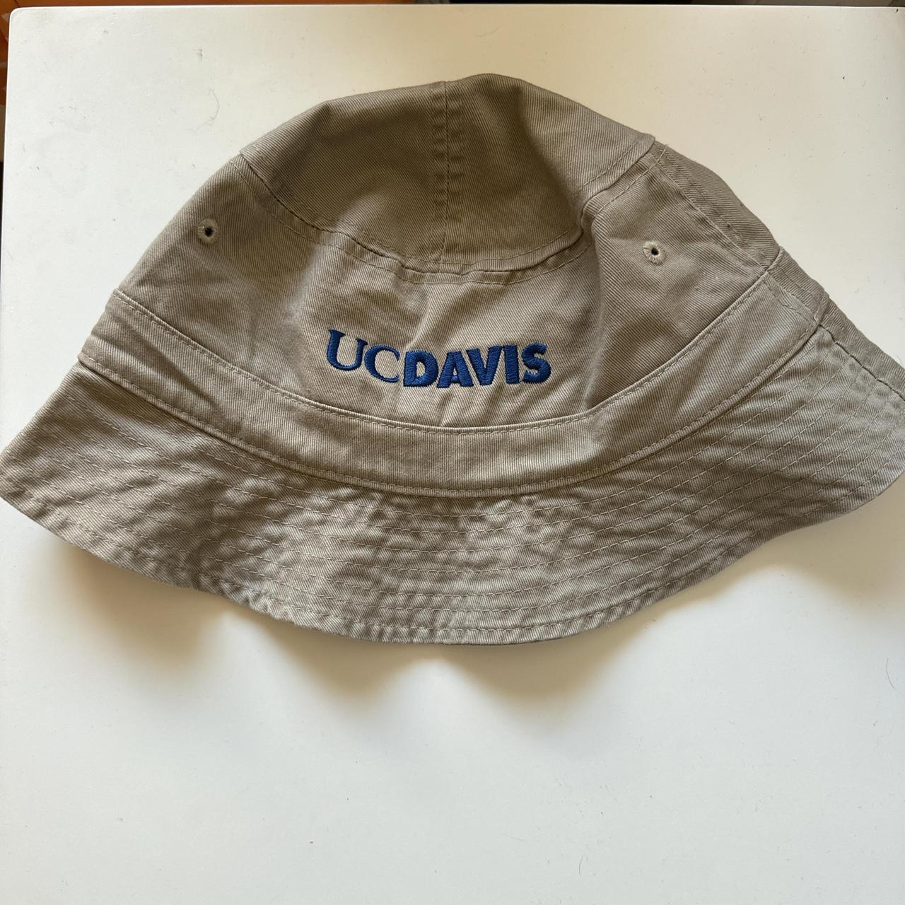 UC Davis tan/grey bucket sun hat! so cute, perfect... - Depop