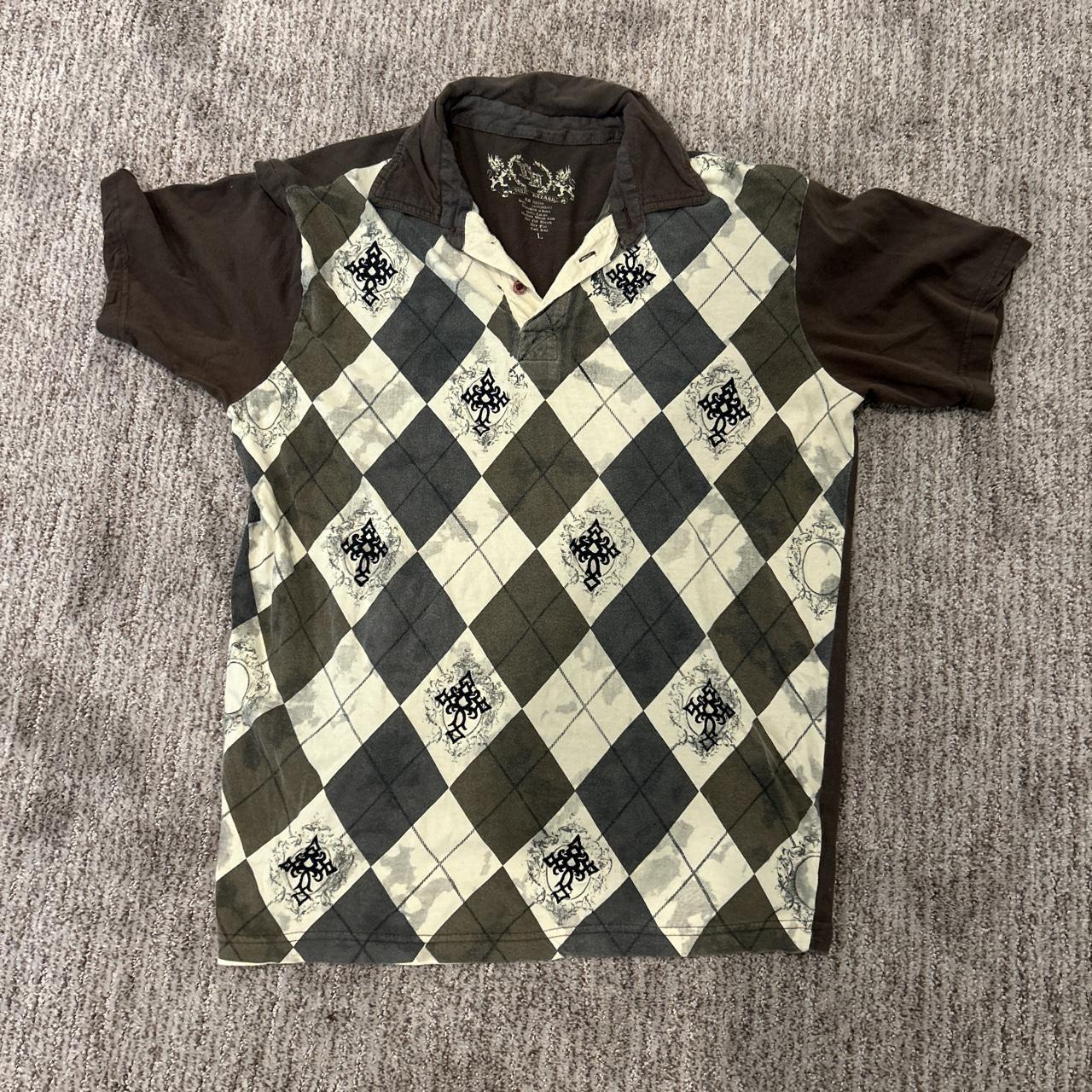 Men’s toxic hazard polo size Large - Depop