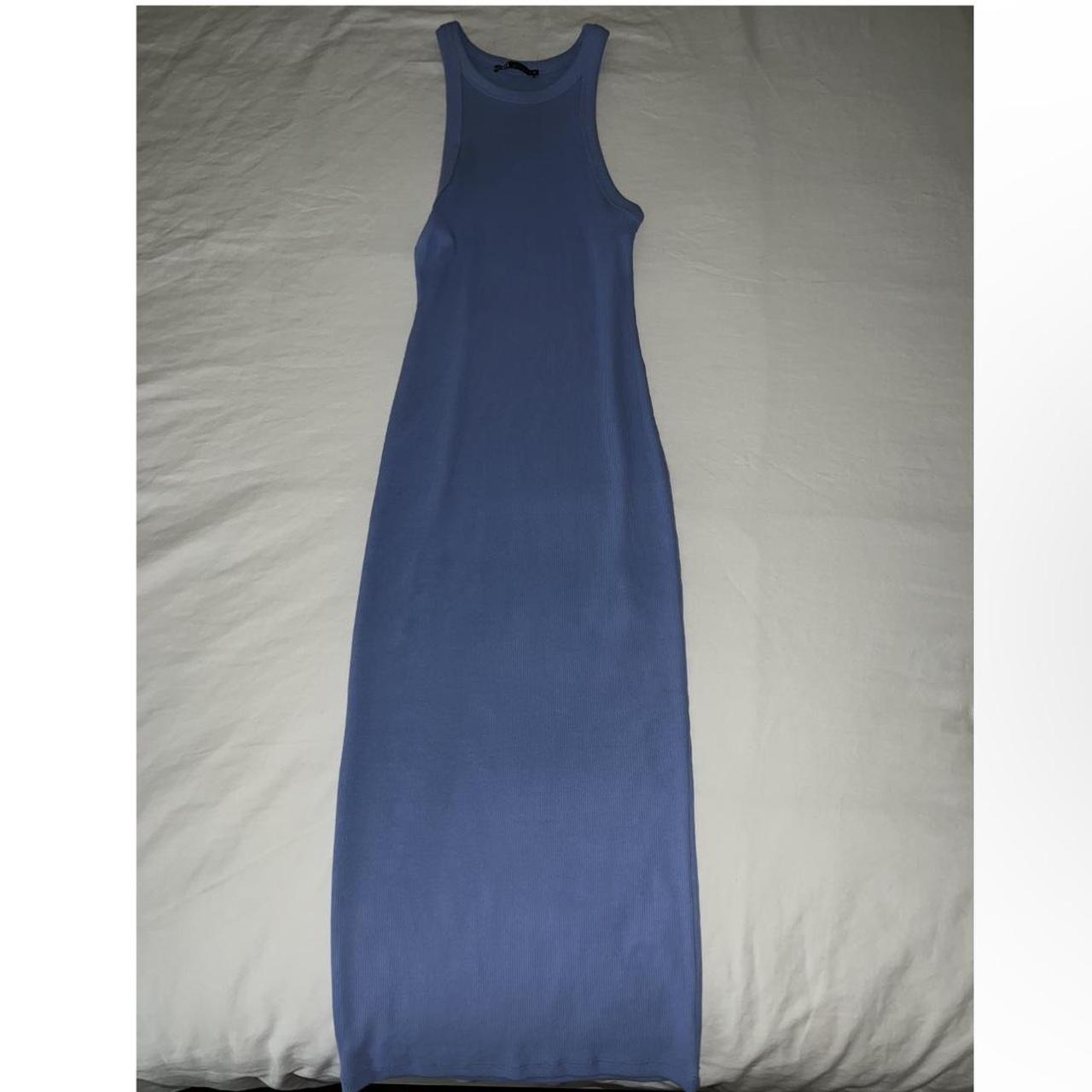 Zara blue bodycon dress Size S Never worn #zara - Depop
