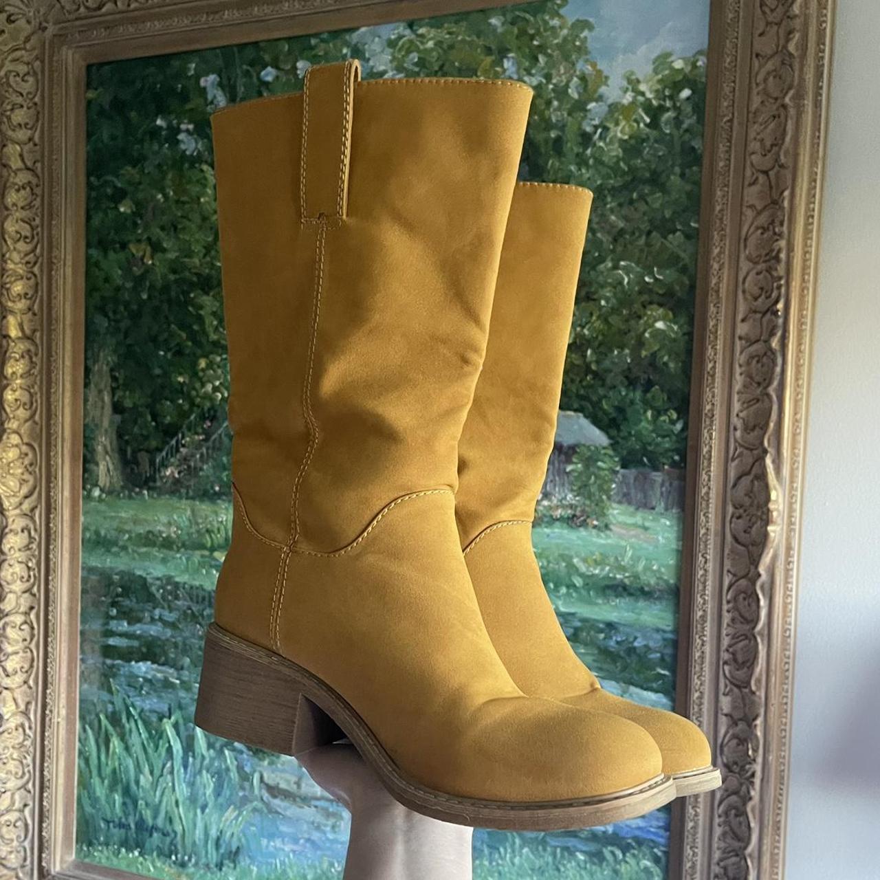 Women's Yellow Boots | Depop
