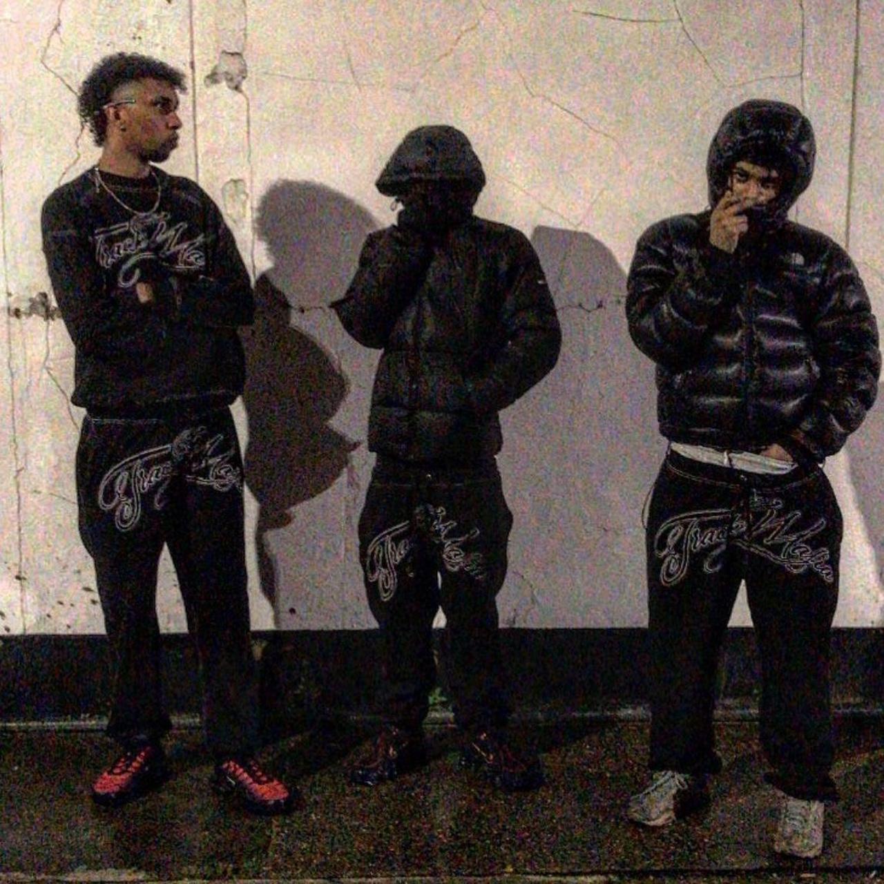 Black track mafia og crew neck tracksuit (rare)... - Depop