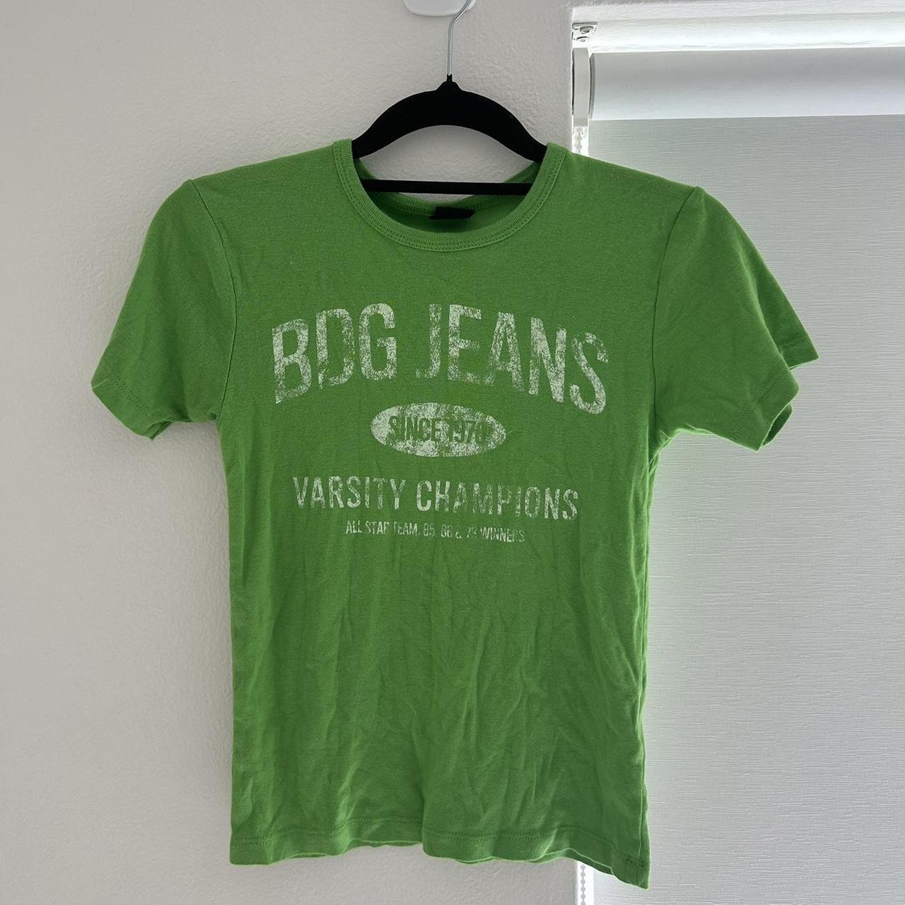 BDG Jeans green top, size small, warn... - Depop