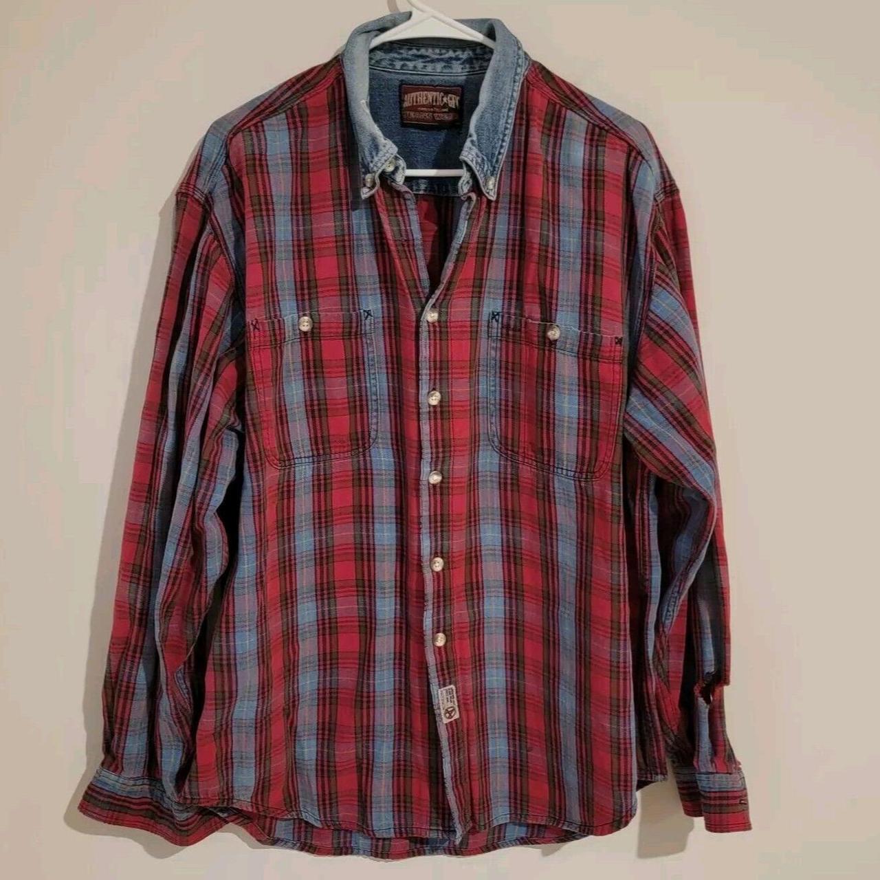 Vintage Authentic Gfc Mens Button Up Shirt Size... | Depop