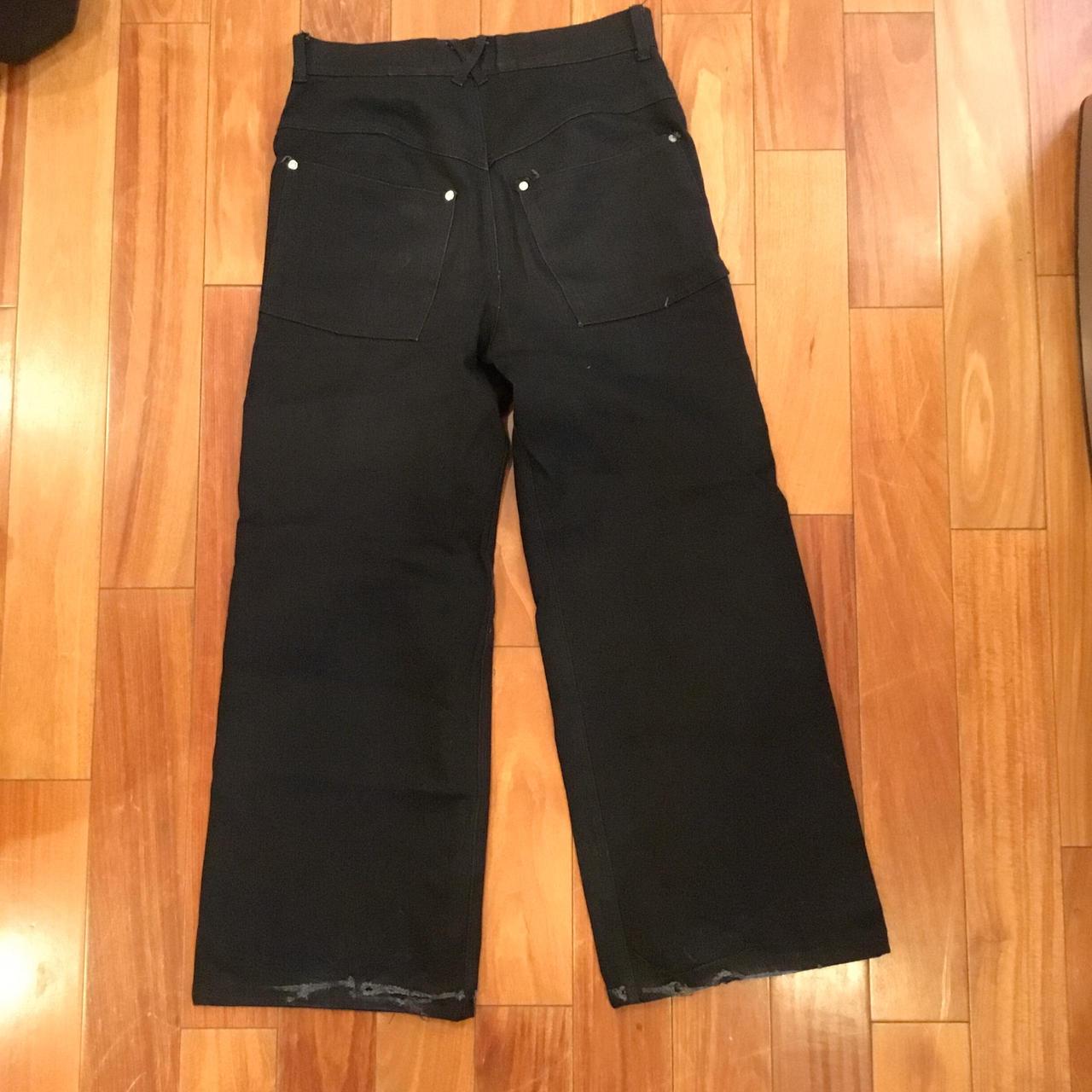 Black wide leg selvedge mule pocket denim 32x30 This... | Depop