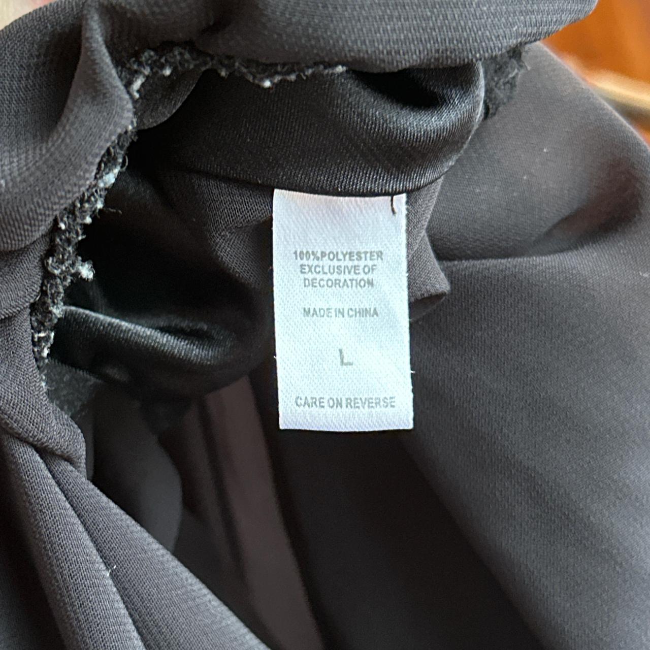 Black sheer slip dress/ nightgown. Size Large- fits... | Depop