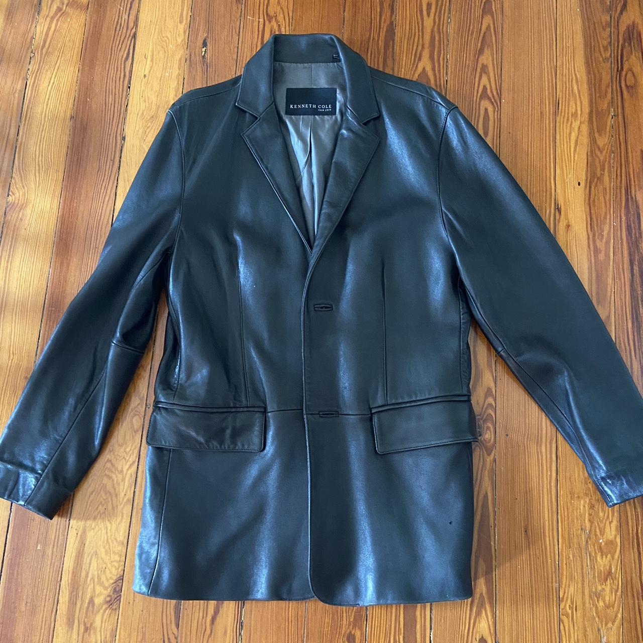 Kenneth Cole leather jacket MEDIUM #kennethcole... | Depop