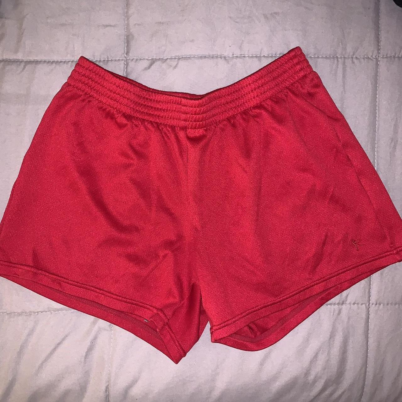 Red shorts - athletic material - Depop