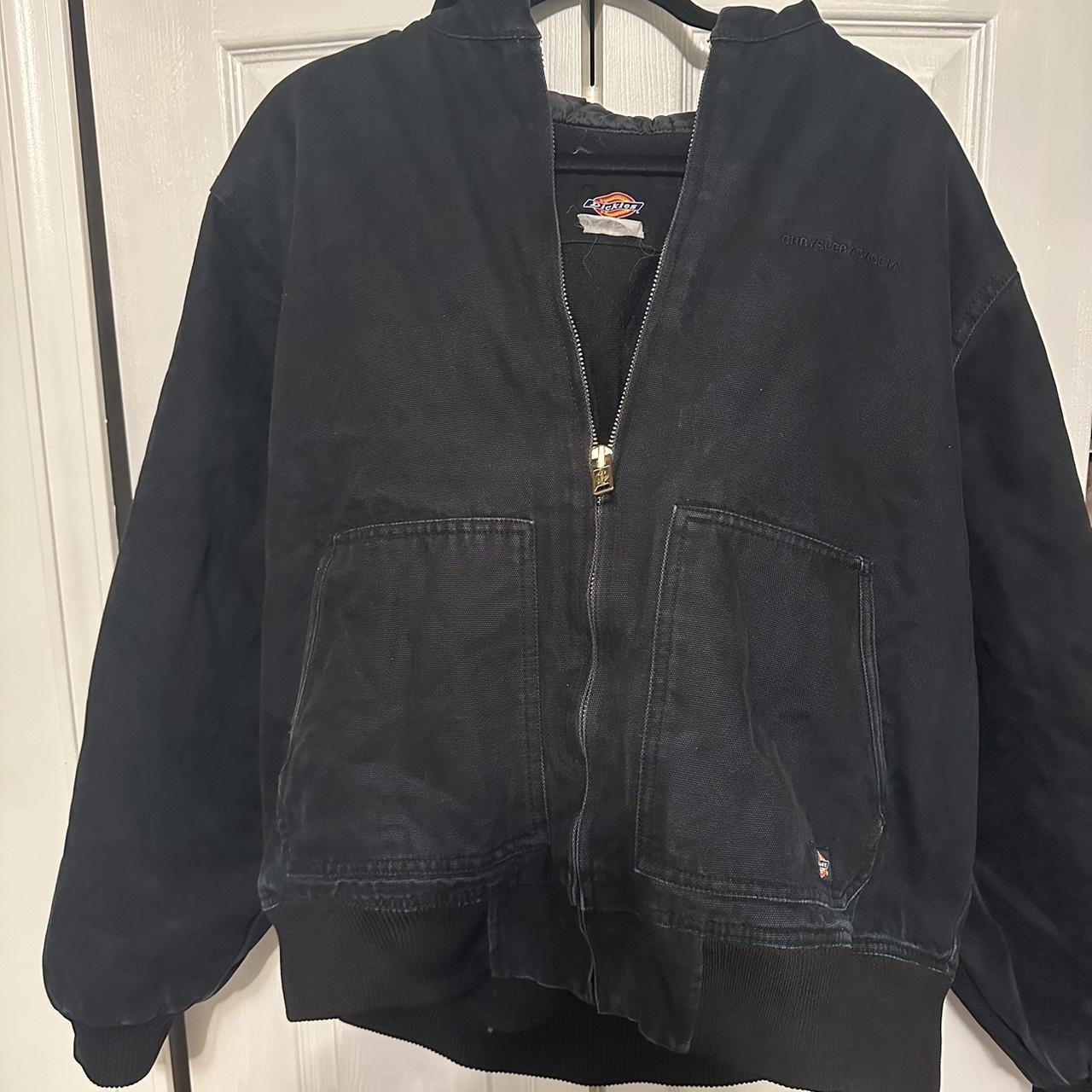 heavyweight dickies zip-up work jacket. - Depop