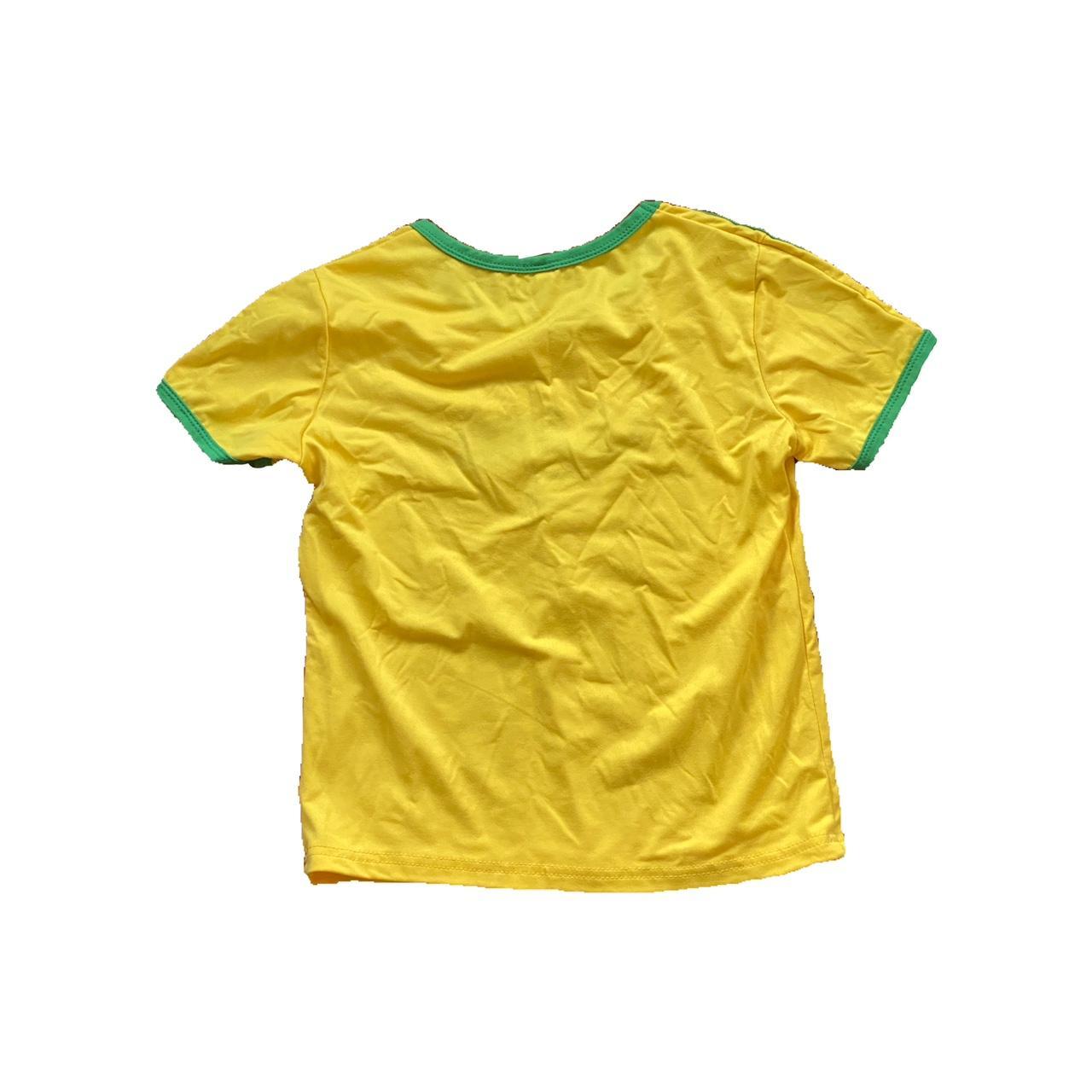 Super cute small white and green Brazil top. Please... - Depop