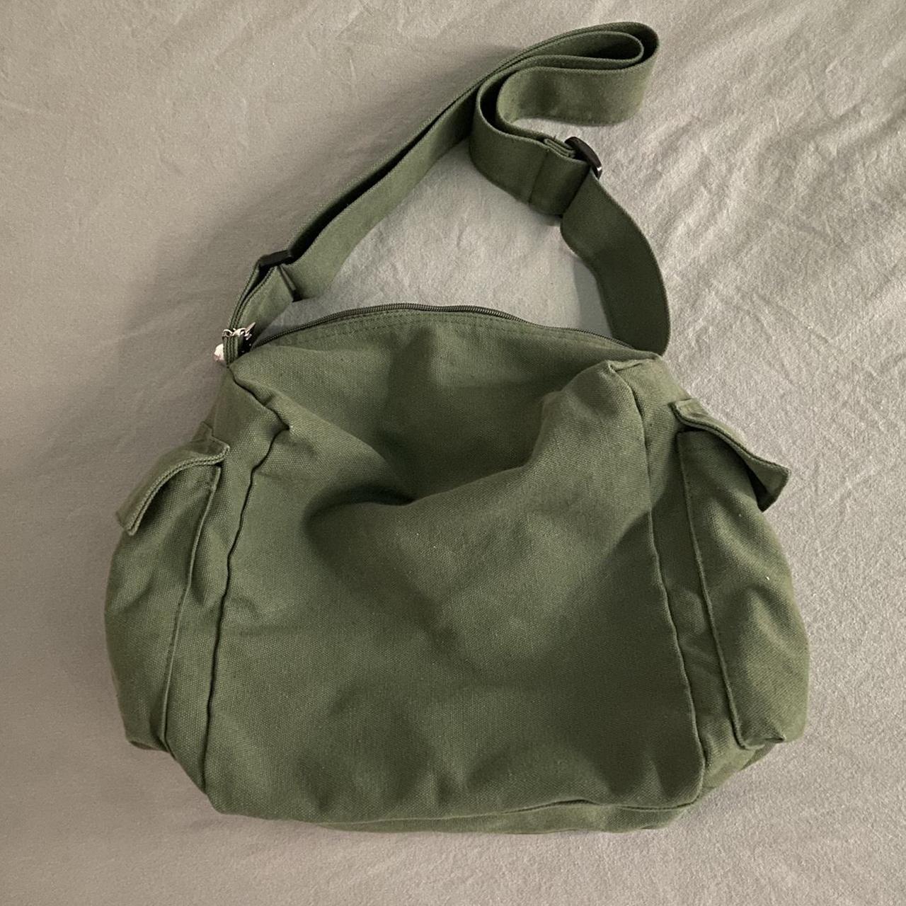 2000s green cargo school bag super cute and... - Depop