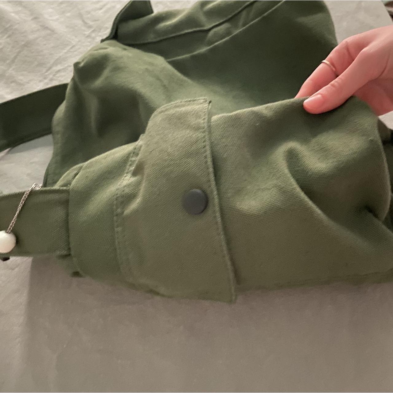 2000s green cargo school bag super cute and... - Depop