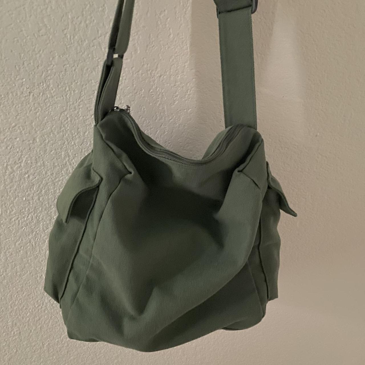 2000s green cargo school bag super cute and... - Depop
